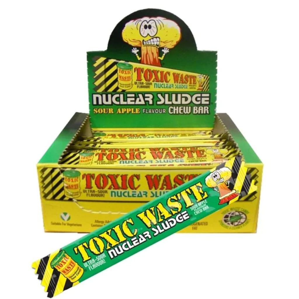 toxic waste nuclear sludge chew bar sour apple - Sem's Candyland